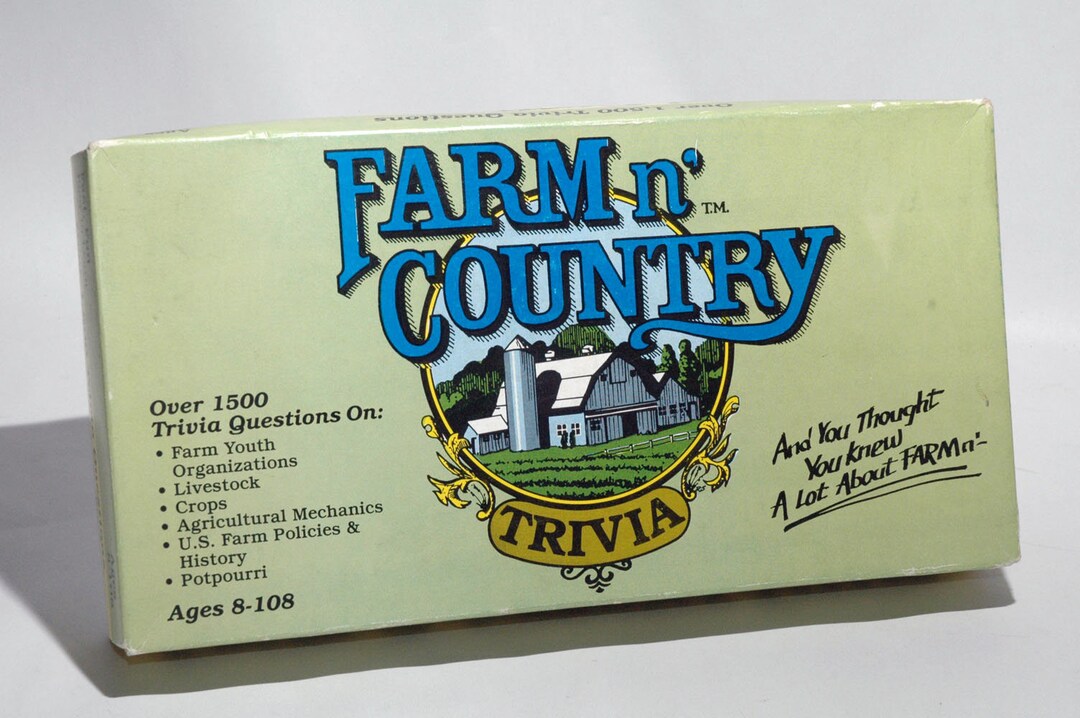 Farm N' Country Trivia Game - Agricola Co. 1984 COMPLETE (read ...