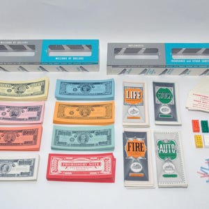 The Game of Life From Milton Bradley 1960 COMPLETE W Box Wear read ...