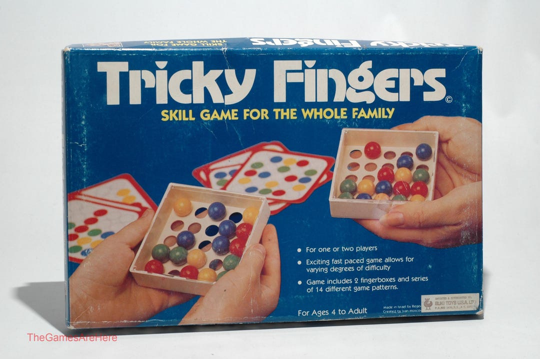 Tricky Fingers Skill Game - Regev Games 1982 COMPLETE - Etsy
