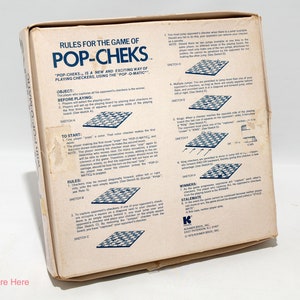 Pop Cheks Game With Pop O Matic - Kohner 1973 COMPLETE - Etsy