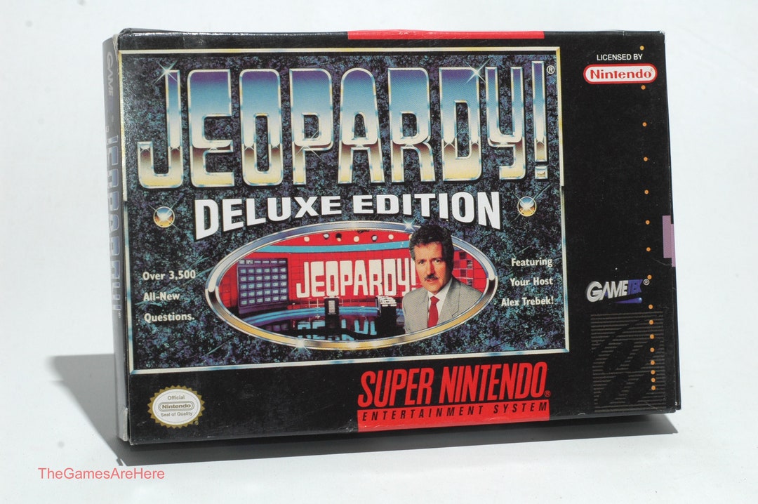Jeopardy! Deluxe Edition - Super Nintendo, Gametek 1993 - Etsy