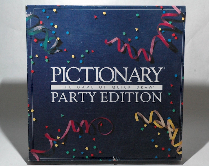 Pictionary Party Edition With Wipe off Easel 1989 COMPLETE W New Cards ...
