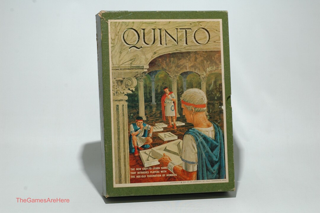 Quinto Strategy Bookcase Game - 3M 1968 W Box Wear (read Description ...