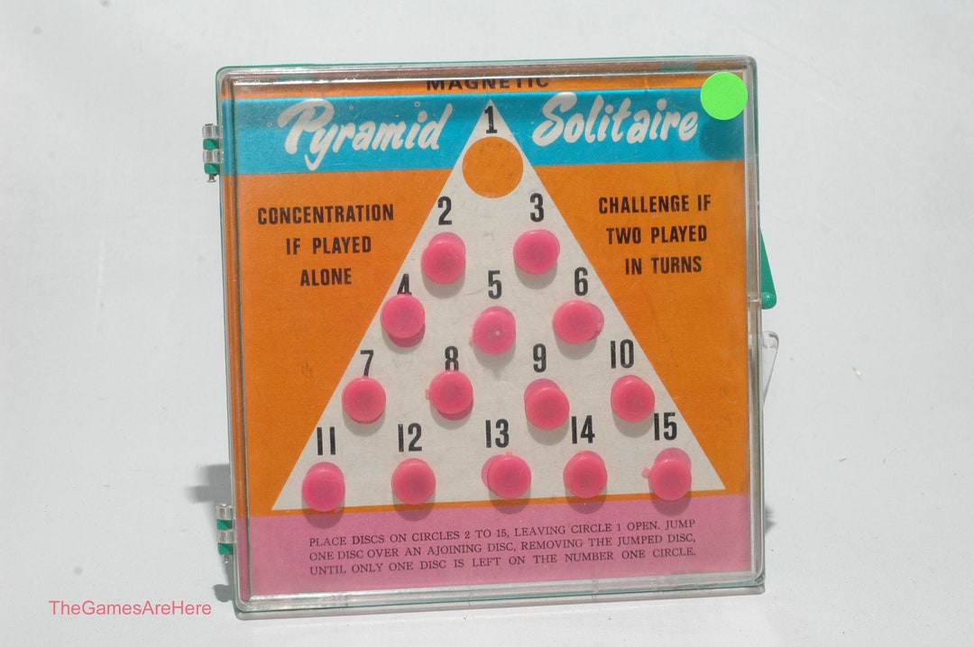 Magnetic Pyramid Solitaire Game - Vintage - Etsy
