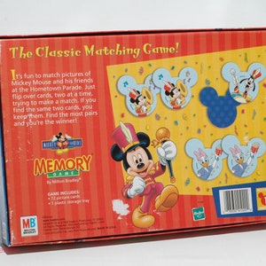 Memory Game Mickey for Kids Mickey Mouse - Hasbro 1996 COMPLETE (read ...