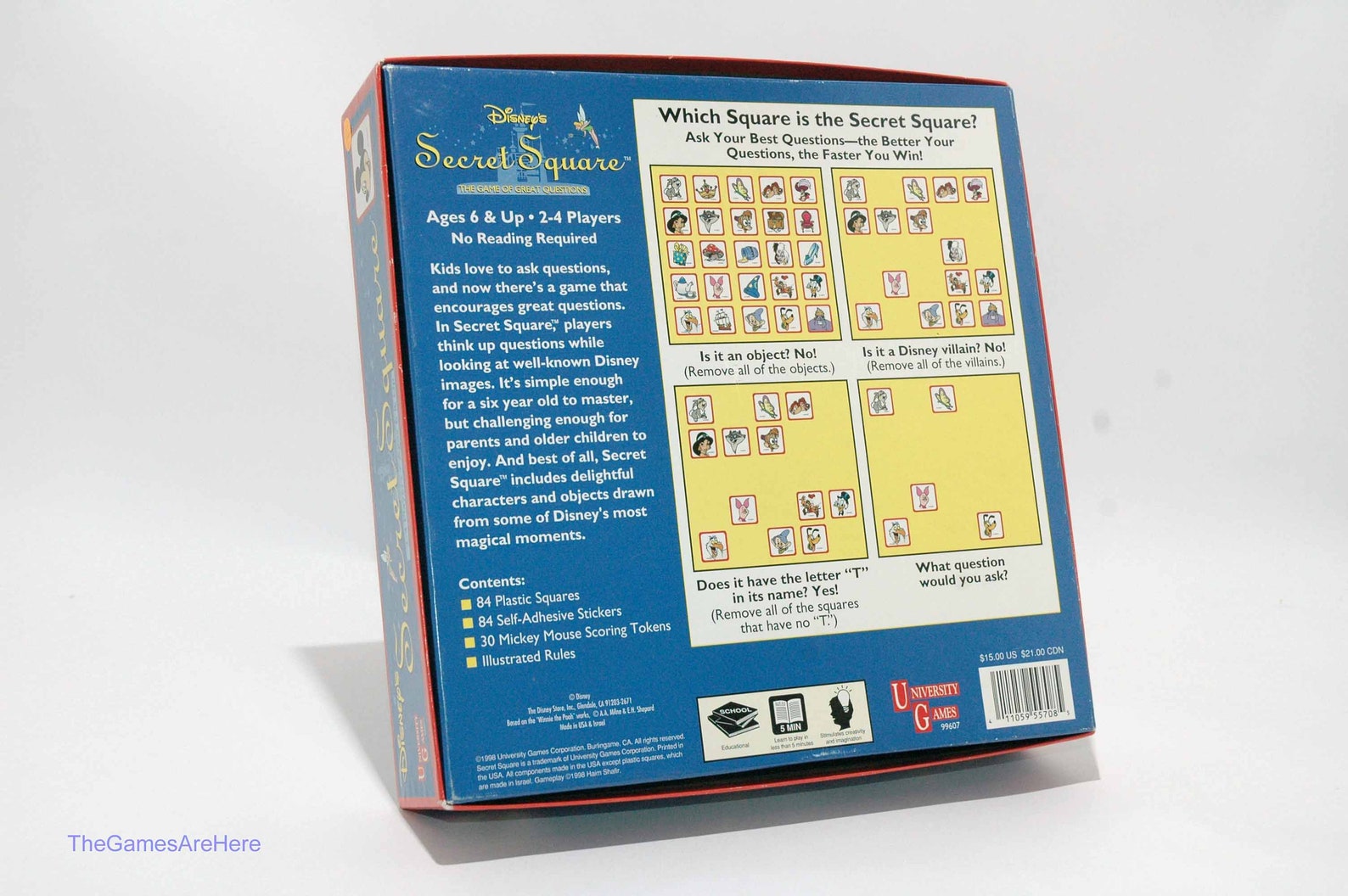 Disney's Secret Square Game University Games 1998 - Etsy