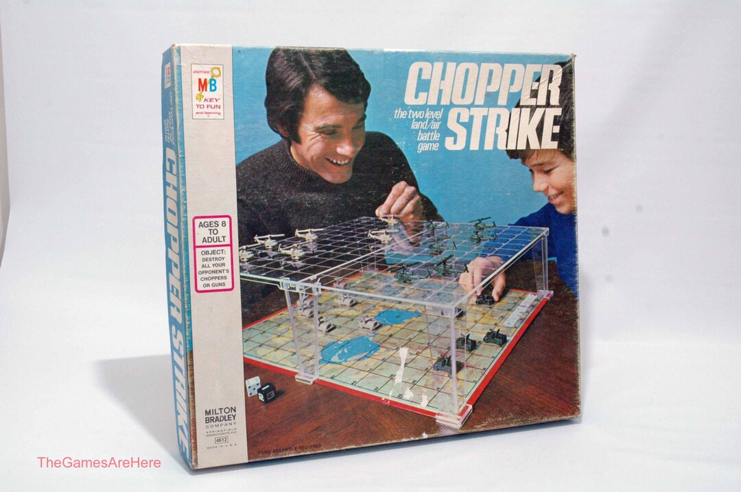 Chopper Strike Strategy Game - Milton Bradley 1976 COMPLETE (read ...