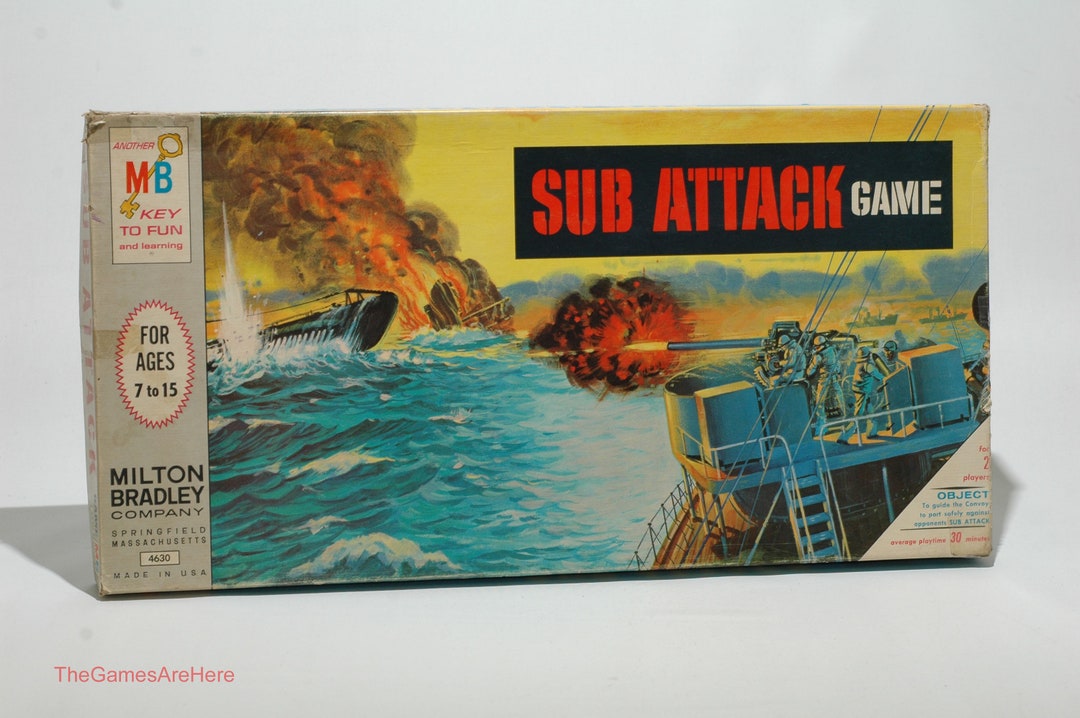 Sub Attack Game - Milton Bradley 1965 COMPLETE - Etsy