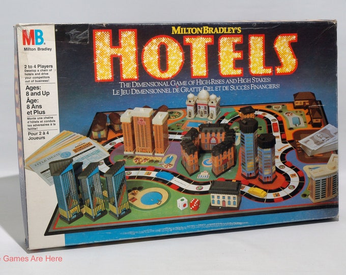 Hotels Board Game From Milton Bradley 1987 COMPLETE - Etsy