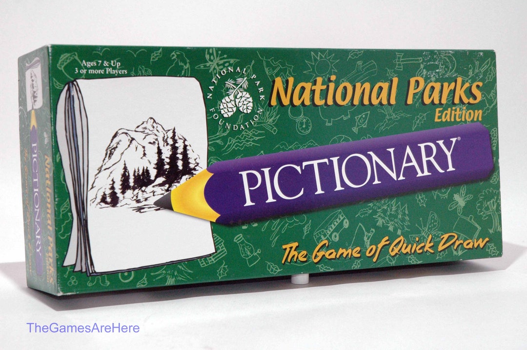 Pictionary National Parks Edition - Usaopoly 2001 COMPLETE W Box Wear ...