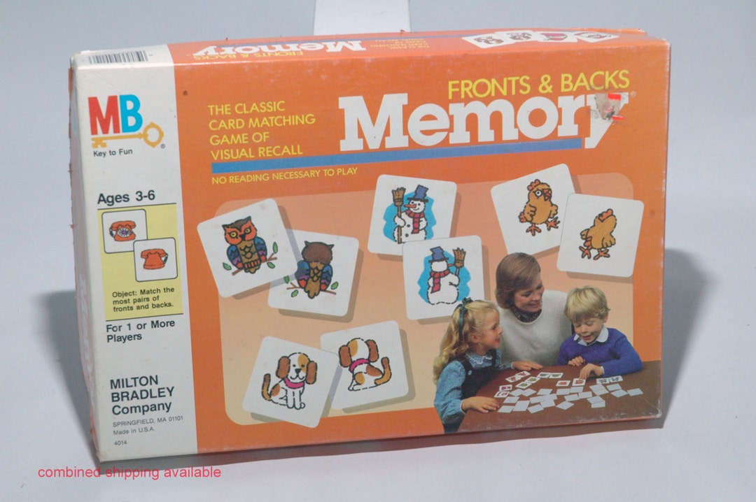 Fronts and Backs Memory Matching Game - Milton Bradley 1986 COMPLETE ...