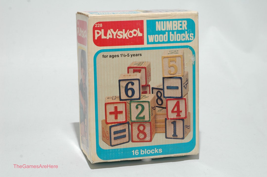 Number Wood Blocks Playskool 1978 COMPLETE - Etsy