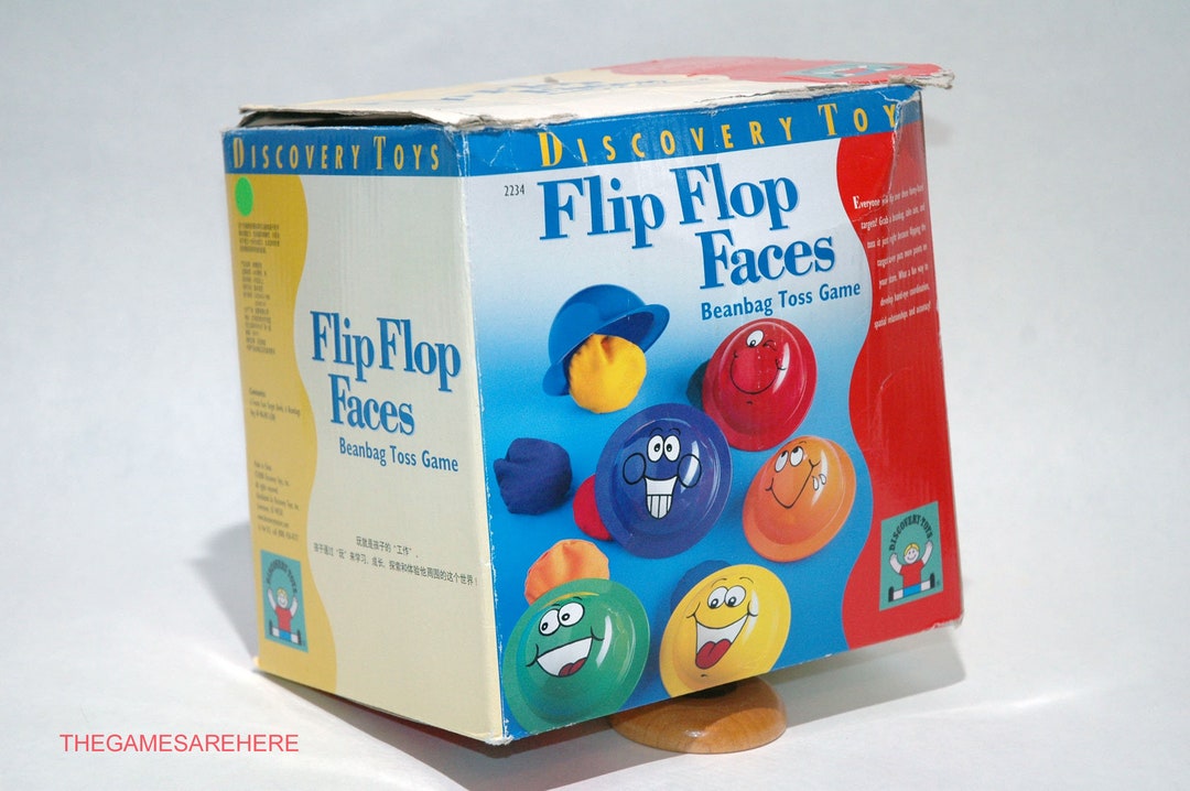 Flip Flop Faces Beanbag Toss Game Discovery Toys 2000 COMPLETE read ...