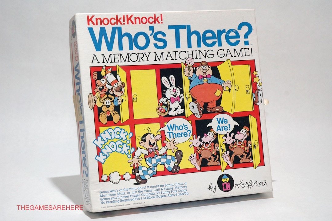 Knock! Knock! Who's There? Memory Match Game - Colorforms 1982 COMPLETE ...
