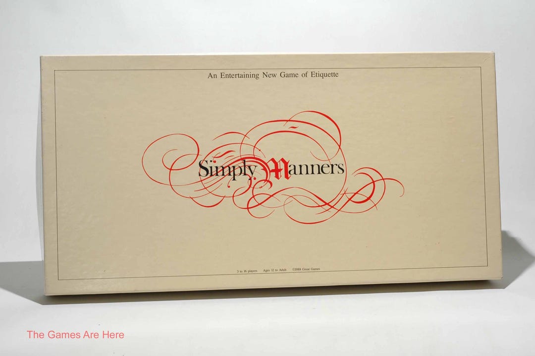 Simply Manners Game of Etiquette - Great Games 1988 - Etsy