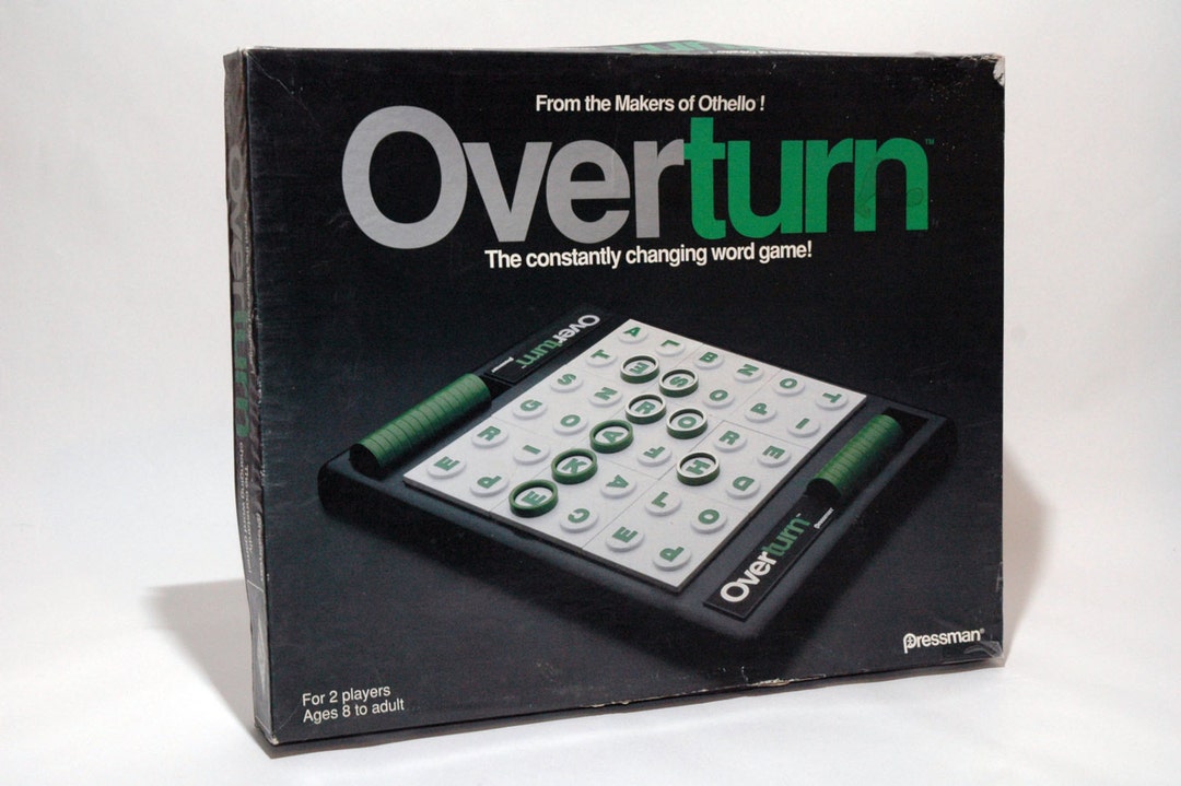Overturn Word Game Pressman 1993 COMPLETE read Description - Etsy