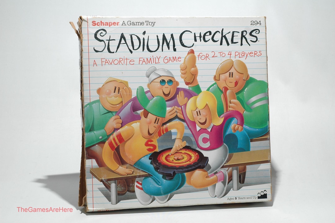 Stadium Checkers Game Schaper 1984 COMPLETE - Etsy