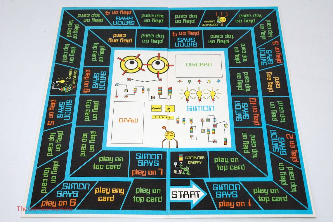Simon Says Board Game Card Game Warren Vintage COMPLETE - Etsy