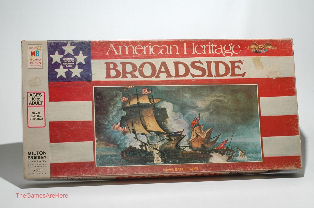 Broadside American Heritage Naval Battle Game Milton Bradley 1975 ...
