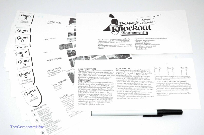 The Grand Knockout Tournament Game - Paradigm 1987 - Etsy