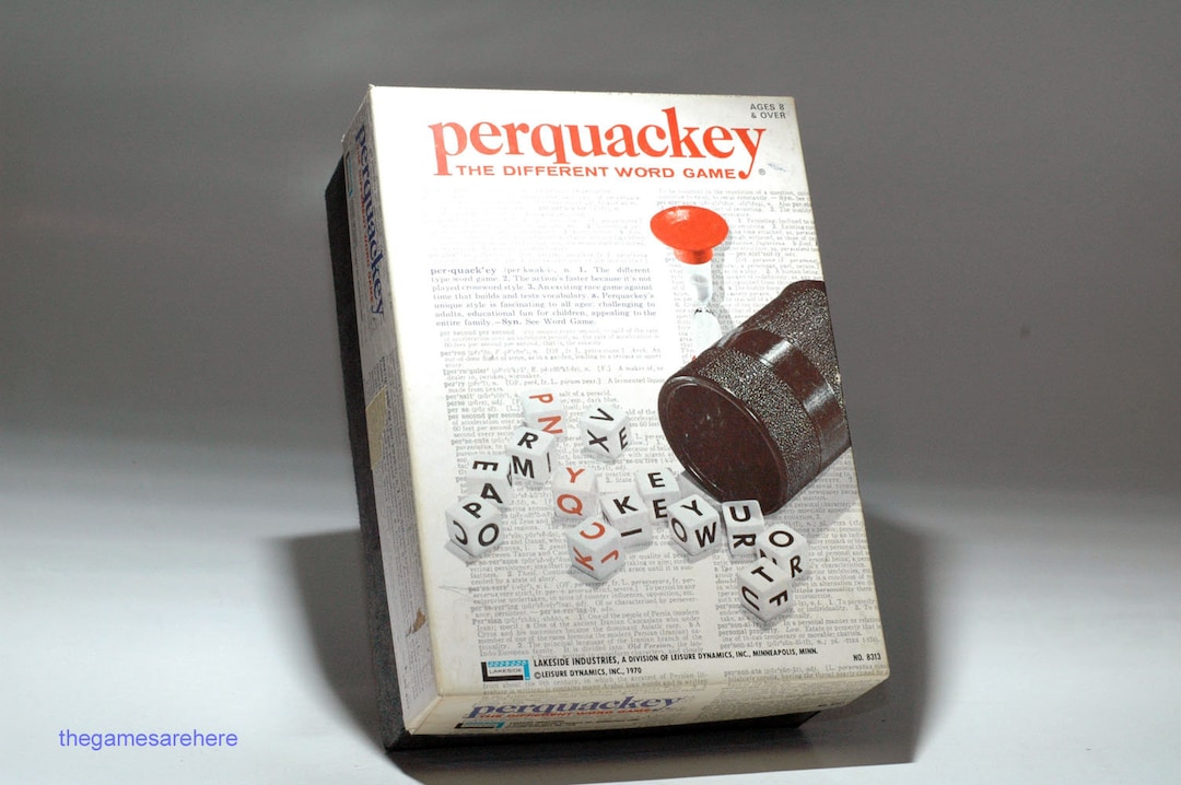 Perquackey Dice Game - Lakeside 1970 W Yellowed Dice (read Description ...