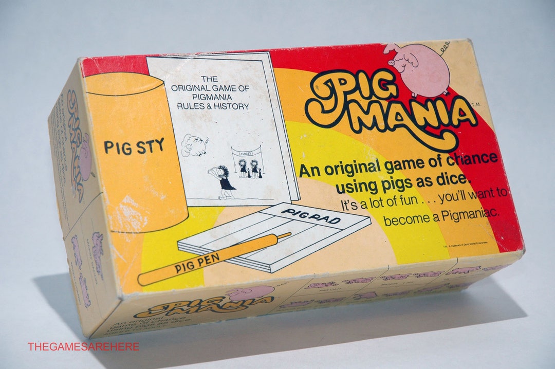 Pig Mania the Pigs as Dice Game - David Moffat Enterprises 1977 Missing ...