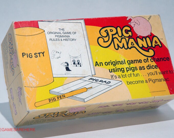 Pig Mania the Pigs as Dice Game - David Moffat Enterprises 1977 Missing ...