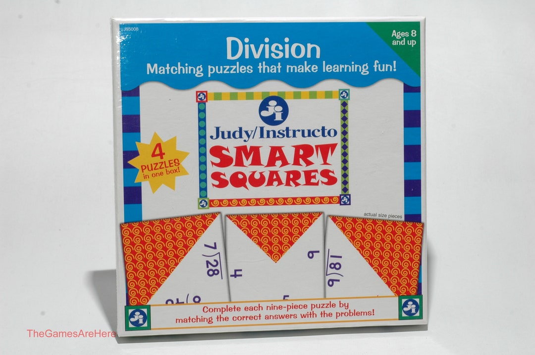 Smart Squares Division Matching Puzzle - Judy/instructo 2001 Brand New ...
