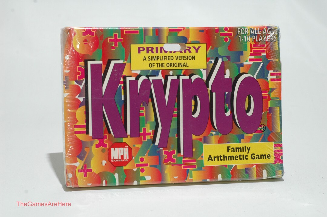 Krypto Primary Edition Arithmetic Card Game - MPH VINTAGE Brand New - Etsy
