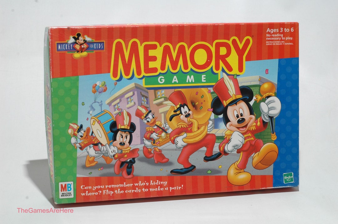 Memory Game Mickey for Kids Mickey Mouse - Hasbro 1996 COMPLETE (read ...