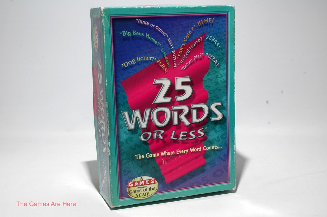 25 Words or Less Game - Winning Moves 1997 (read Description) - Etsy