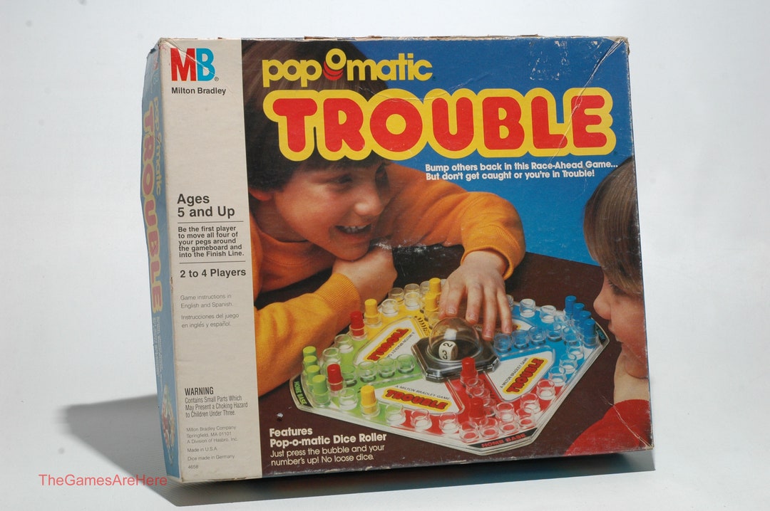Trouble Pop O Matic Game Milton Bradley 1986 COMPLETE read Description ...