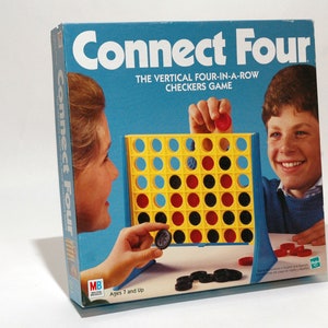 Connect Four Vertical Checkers Game - Milton Bradley 1998 COMPLETE ...