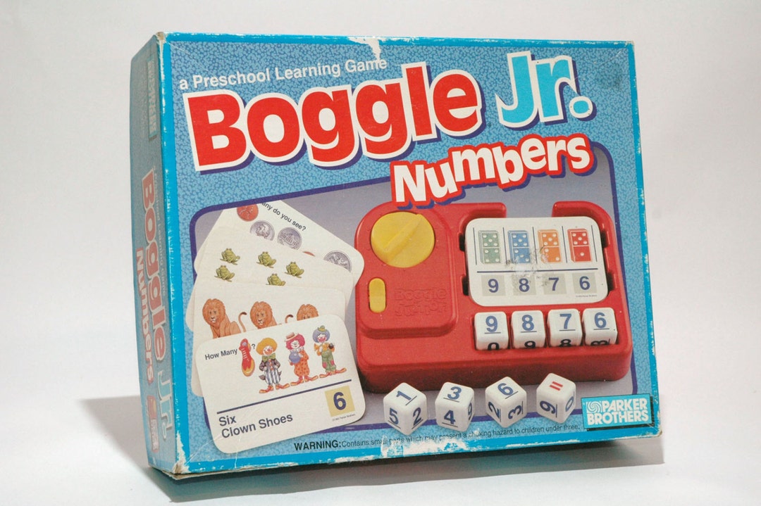Boggle Jr. Numbers Preschool Learning Game - Parker Brothers 1992 (read ...