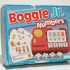 Boggle Jr. Numbers Preschool Learning Game - Parker Brothers 1992 (read ...