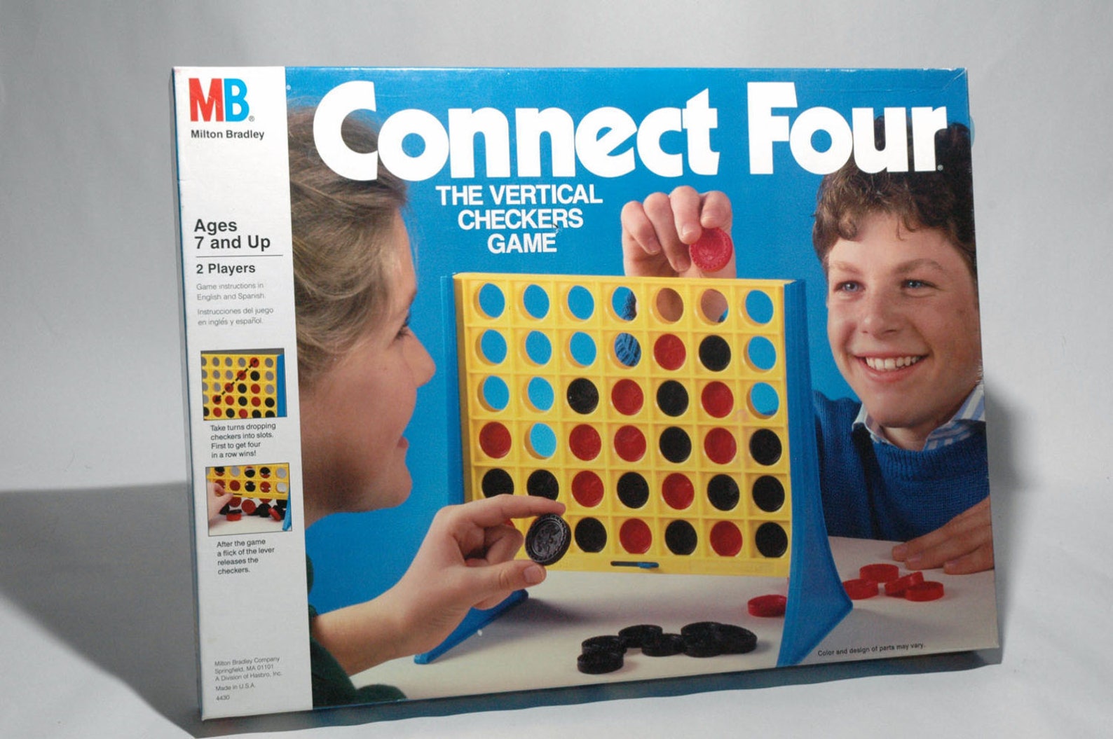 Connect Four Vertical Checkers Game Milton Bradley 1986 - Etsy