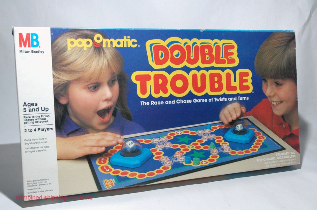 Double Trouble Pop O Matic Game - Milton Bradley 1987 COMPLETE W Box ...