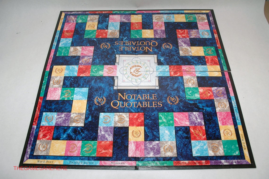 Notable Quotables Game Gamemakers Ltd. 1990 COMPLETE - Etsy