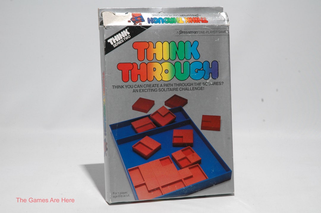 Think Through One Player Puzzle Game - Pressman 1988 COMPLETE - Etsy