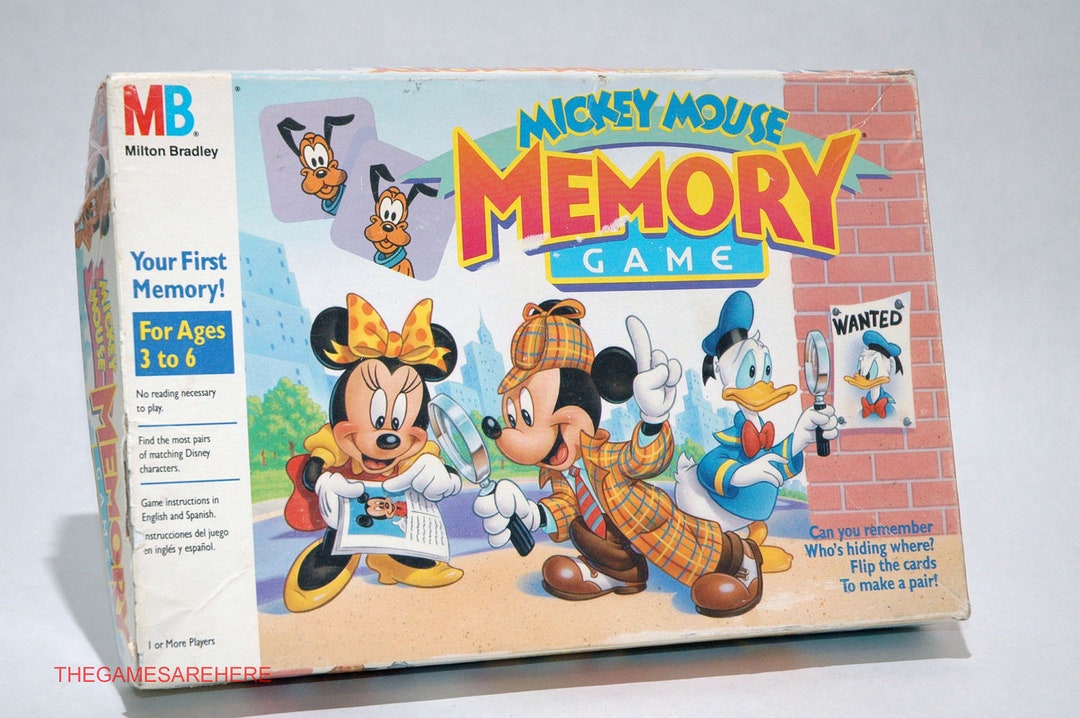 Mickey Mouse Memory Game - Milton Bradley 1990 COMPLETE (read ...
