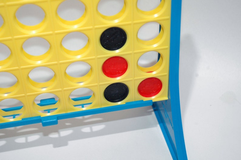Connect Four Vertical Checkers Game Milton Bradley 1998 - Etsy