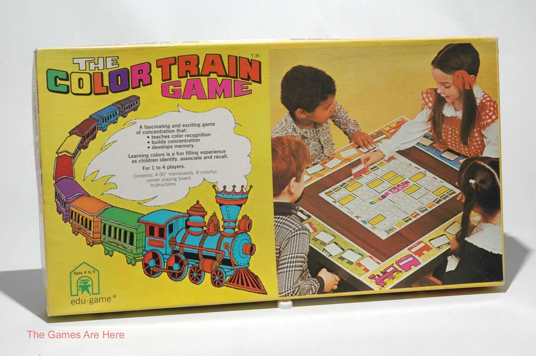 The Color Train Game - Edu-game 1973 W Some New Parts - Etsy