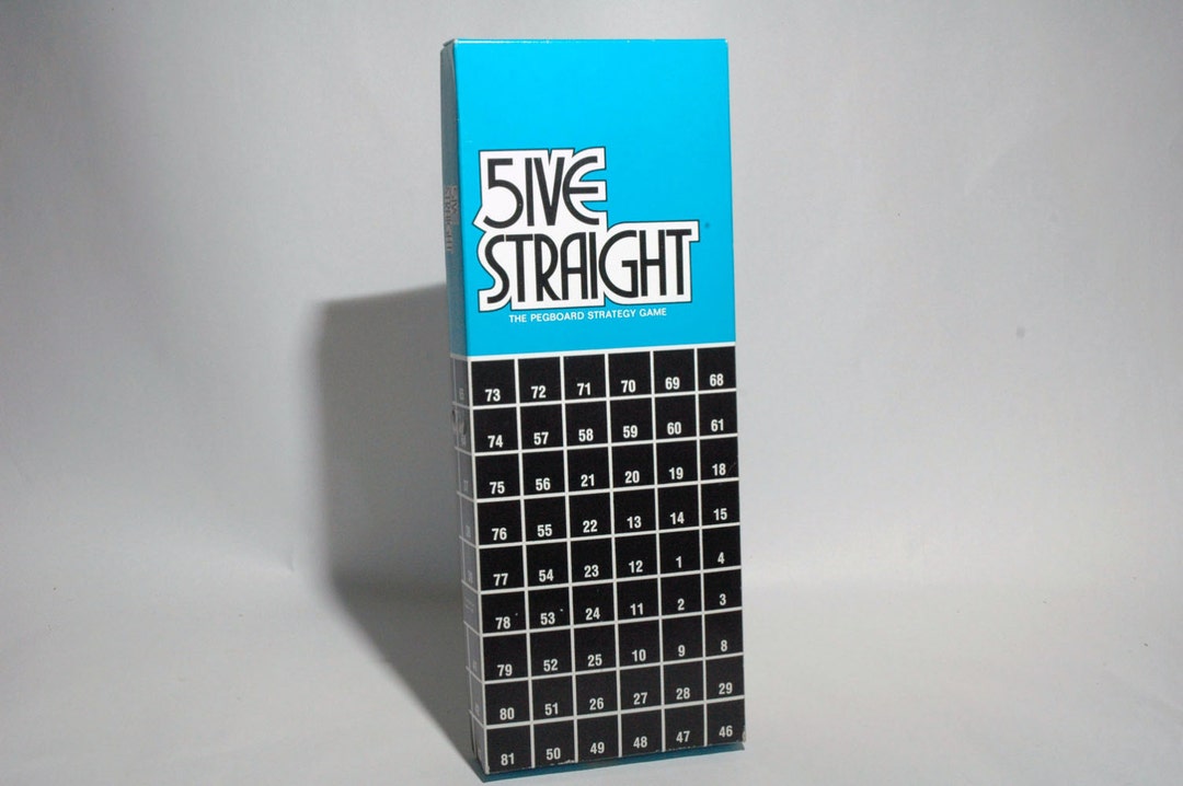 5ive Straight Strategy Game - Straight Line Products 1968 Complete ...