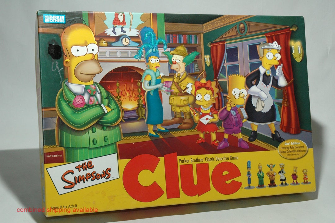 Clue Simpsons Edition - Parker Brothers 2002 COMPLETE (read Description ...