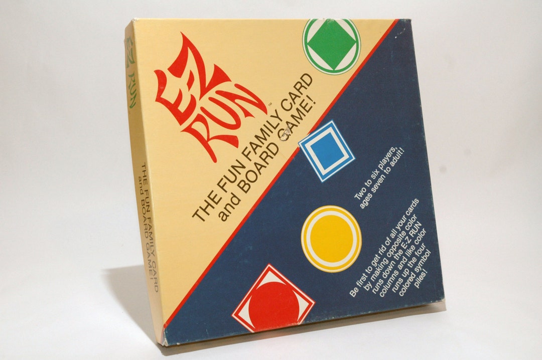E Z Run Card and Board Game Metatron Int. 1986 W Some Wear read ...
