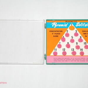 Magnetic Pyramid Solitaire Game - Vintage - Etsy