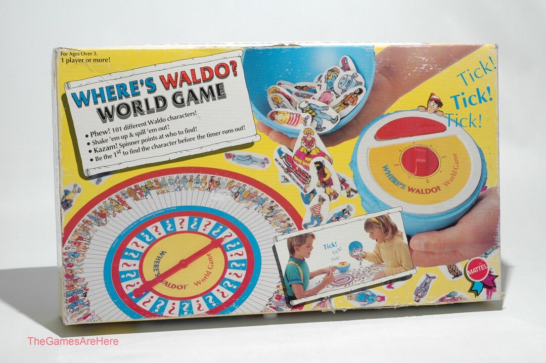 Where's Waldo World Game Mattel 1991 COMPLETE - Etsy