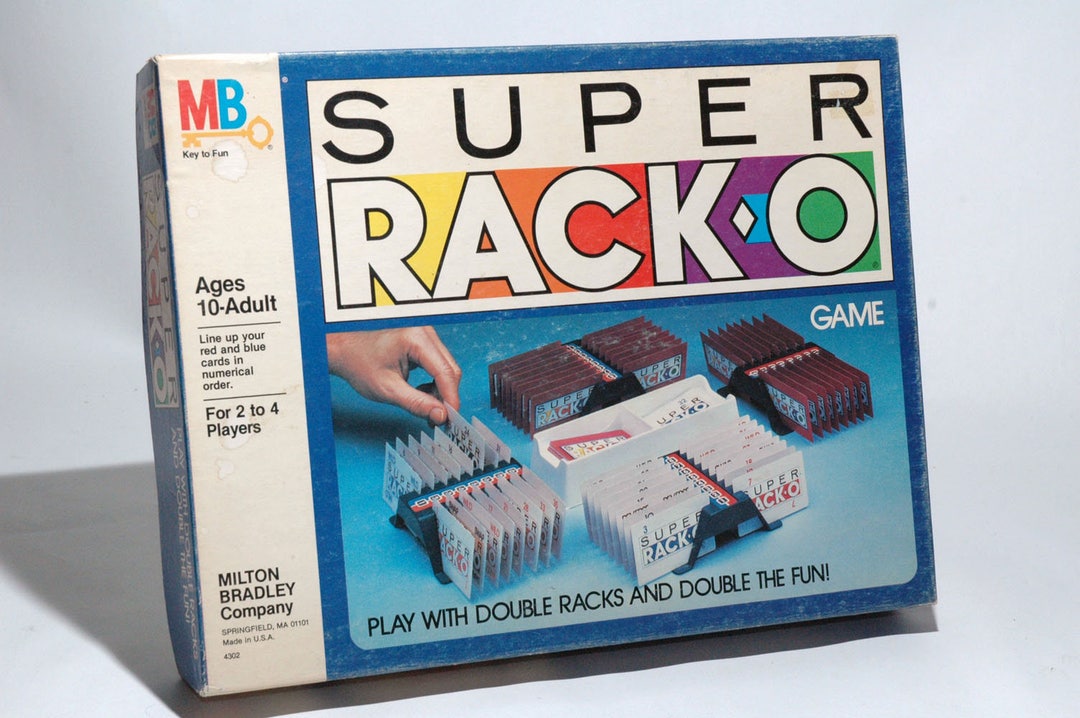 Super Racko Game - Milton Bradley 1983 COMPLETE W Box Wear (read ...