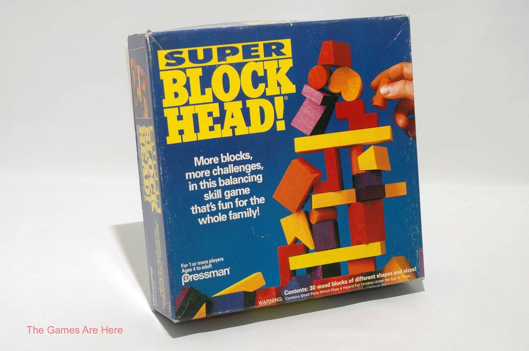 Super Blockhead! Game From Pressman 1992 COMPLETE - Etsy