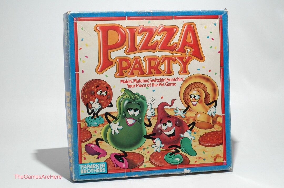 Pizza Party Matching Game - Parker Brothers 1987 COMPLETE W Box Wear ...